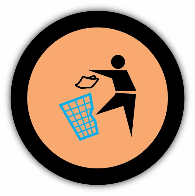 DOPASTICKER Hitting Rubbish Warning Sticker Decal Phone Decal Water ...