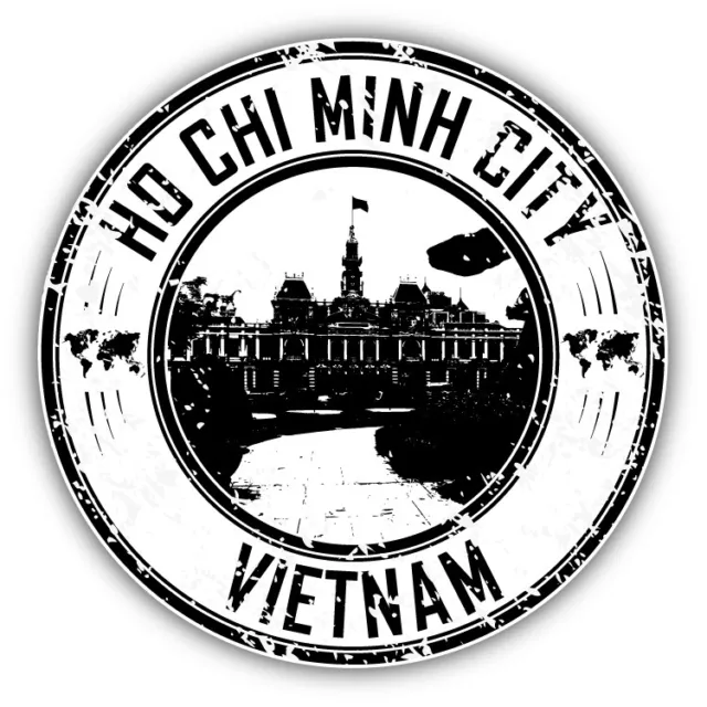 DOPASTICKER Ho Chi Minh City Vietnam Grunge Rubber Travel Sticker Decal ...