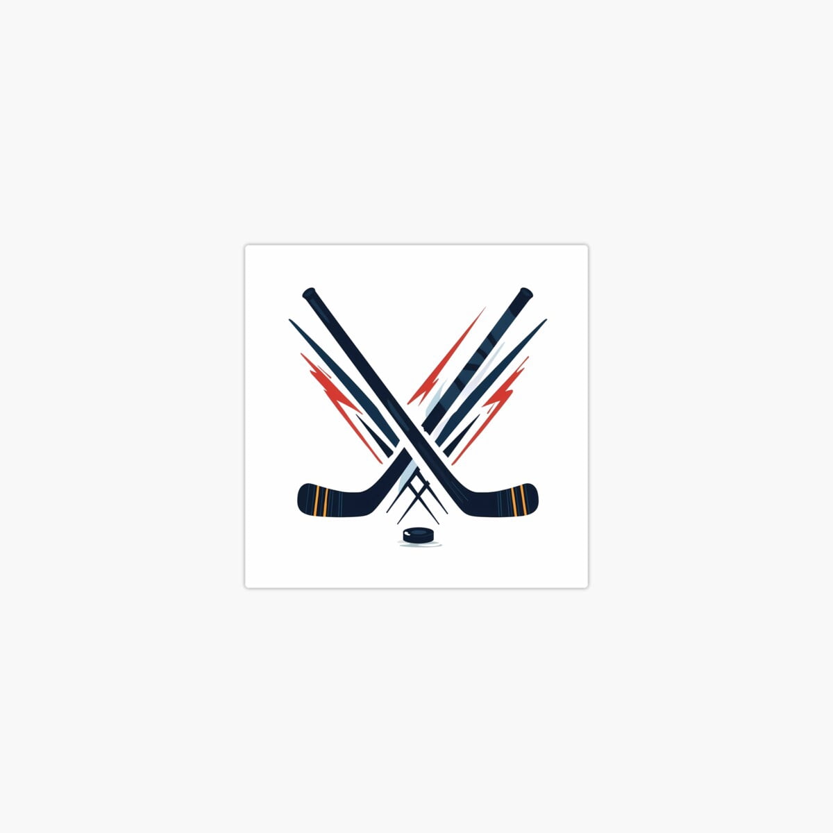 DOPASTICKER Hockey Colorful Dynamic Illustrations Sports Moments Goal ...