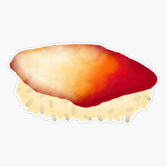 DOPASTICKER Hokkigai Nigiri Sushi In Watercolor Style Sticker, Phone ...