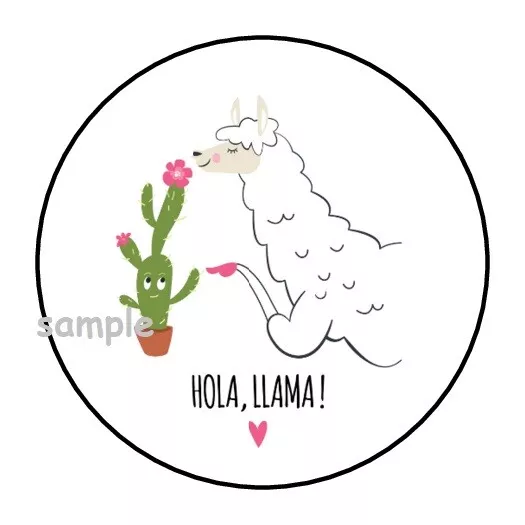 DOPASTICKER Hola Llama Stickers Cactus Phone Decal Water Bottle ...