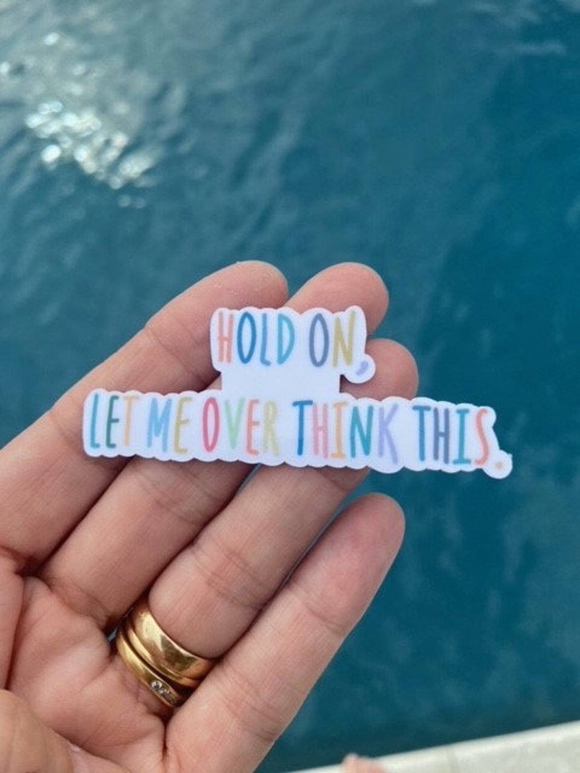 DOPASTICKER Hold On Let Me Overthink This Sticker Quote| Sticker ...