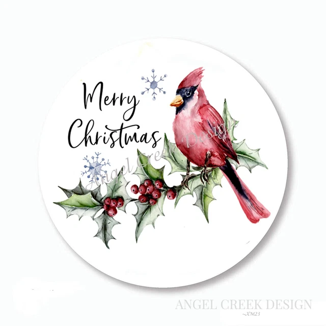 DOPASTICKER Holiday Cardinal Merry Chri.Stm.As Scrapbook Stickers Phone ...