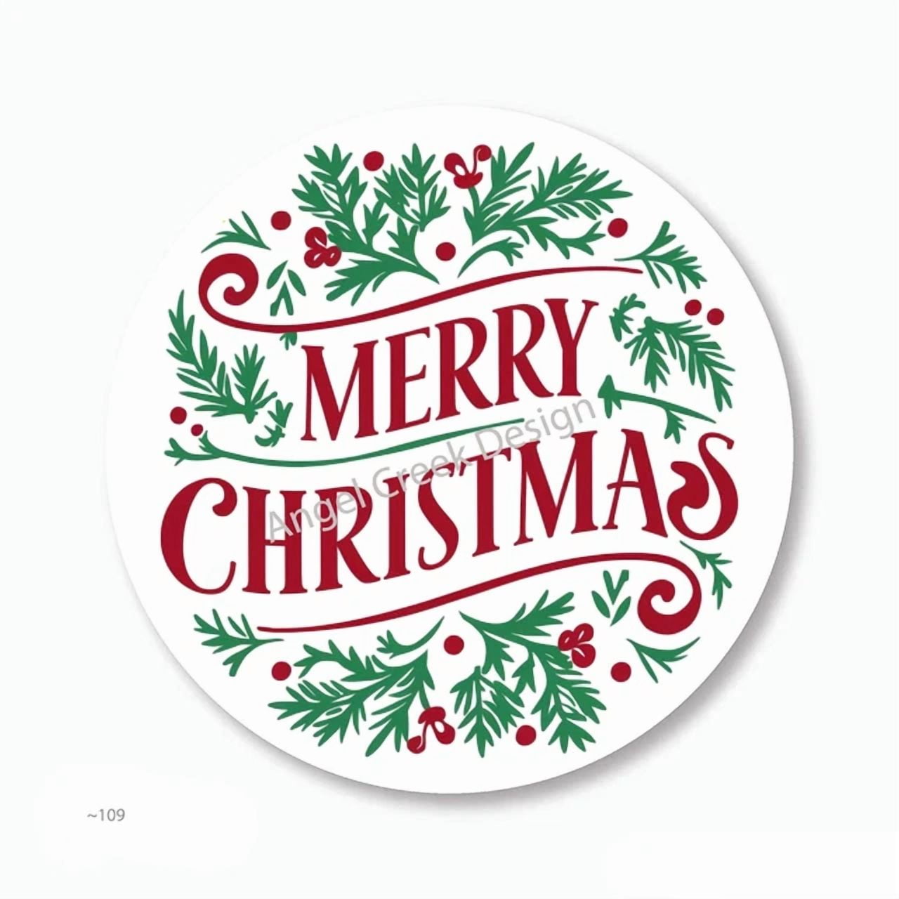DOPASTICKER Holiday Holly Sprigs Merry Chri.Stm.As Scrapbook Stickers ...