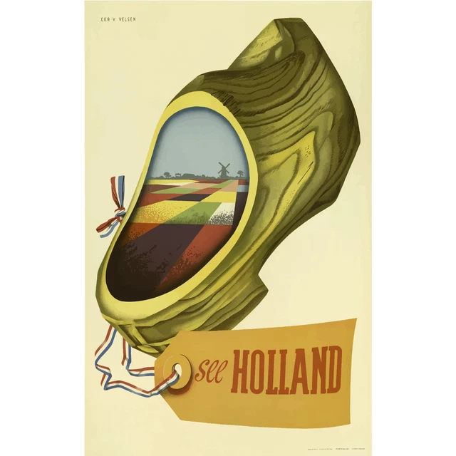 DOPASTICKER Holland Sticker Travel World Tourist Visit Retro Vintage ...