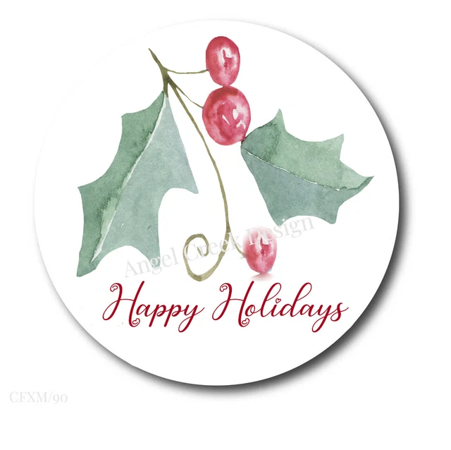 DOPASTICKER Holly Berry Chri.Stm.As Scrapbook Stickers Happy Holidays ...
