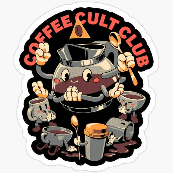 DOPASTICKER Holy Coffee Club Black Perfect Gift Everyone Phone Decal ...