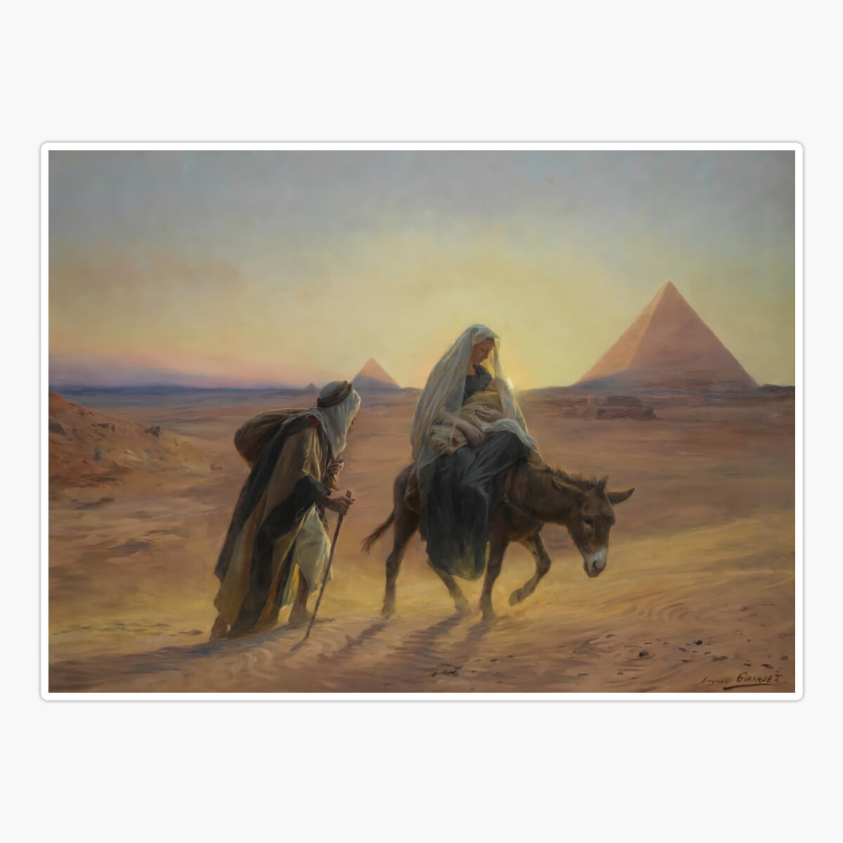 DOPASTICKER Holy Family, The Flight Into Egypt, Eugã¨Ne Girardet ...