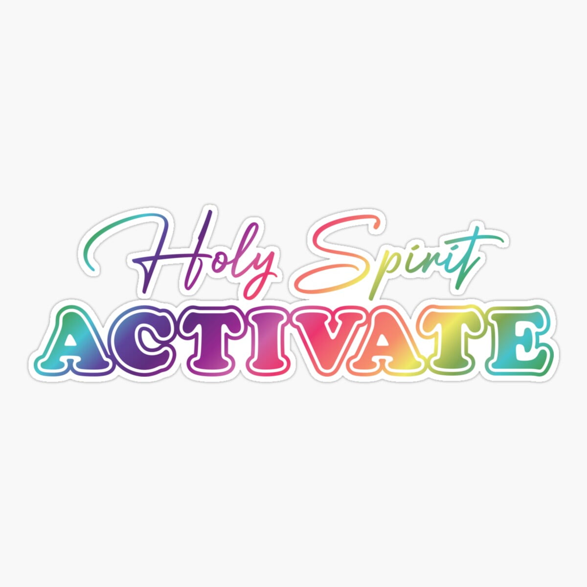 DOPASTICKER Holy Spirit Activate Sticker, Phone Sticker Water Bottle ...