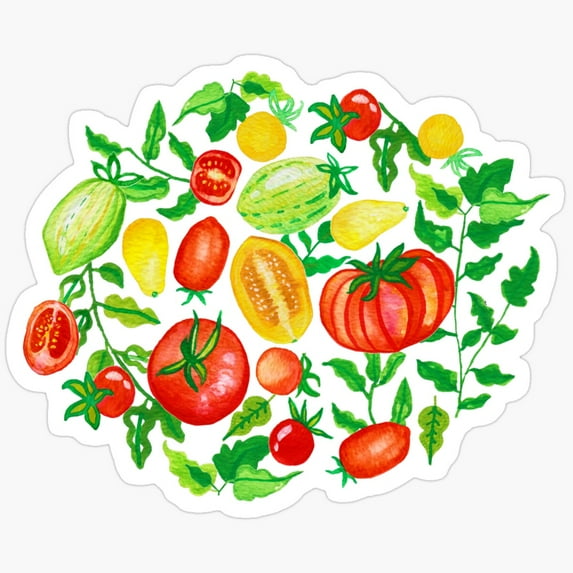 DOPASTICKER Home Grown Tomatoesfresh Sticker Birthday Gifts ...