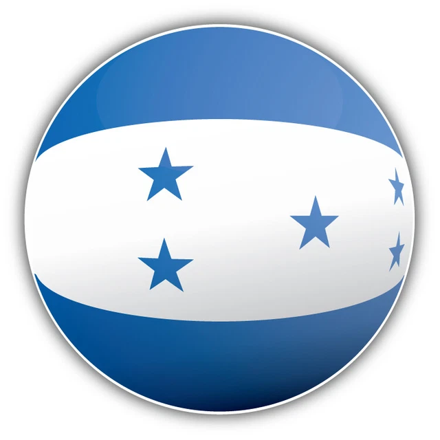 DOPASTICKER Honduras Flag Ball Sticker Decal Phone Decal Water Bottle ...