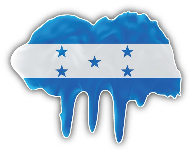 DOPASTICKER Honduras Flag Blot Sticker Decal Phone Decal Water Bottle ...
