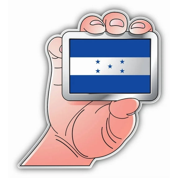 DOPASTICKER Honduras World Flag Hand Sticker Decal Phone Decal Water ...