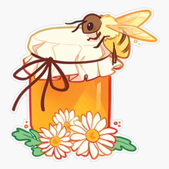 DOPASTICKER Honey Bee Sticker, Phone Sticker Car Stickers, Birthday ...