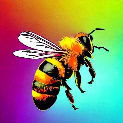 DOPASTICKER Honey Bee Sticker Rainbow Save The Planet Hive Pollen Peace ...