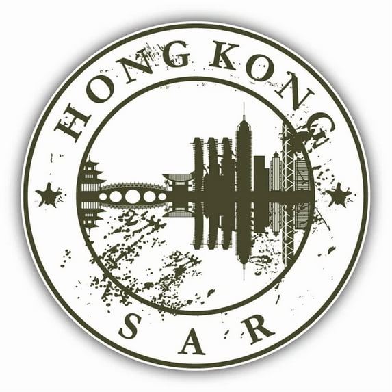 DOPASTICKER Hong Kong Sar Travel Rubber Sticker Decal Phone Decal Water ...