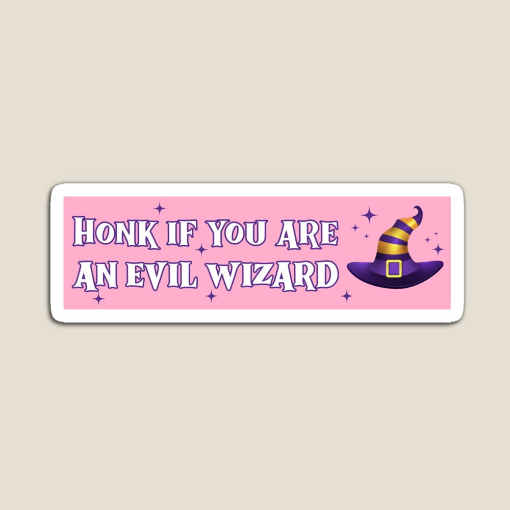 DOPASTICKER Honk If You'Re An Evil Wizard Magic Magical Sticker - 2186 ...