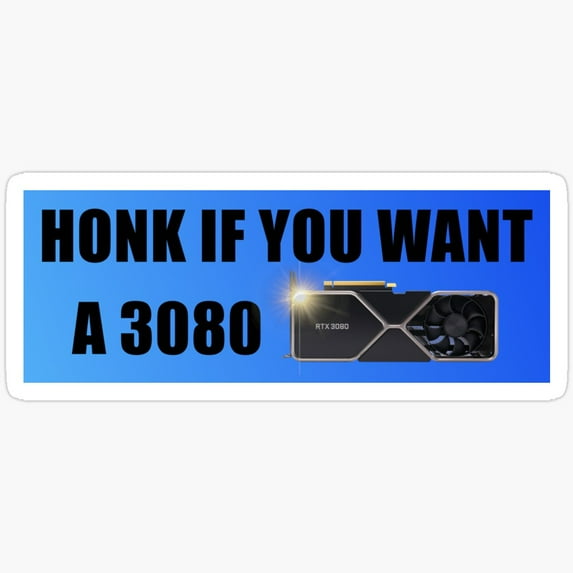 DOPASTICKER Honk If You Want A 3080 Sticker Phone Sticker, Latop ...