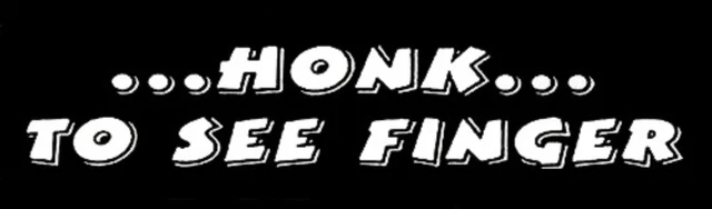 DOPASTICKER Honk To See Finger Sticker Phone Decal Water Bottle ...
