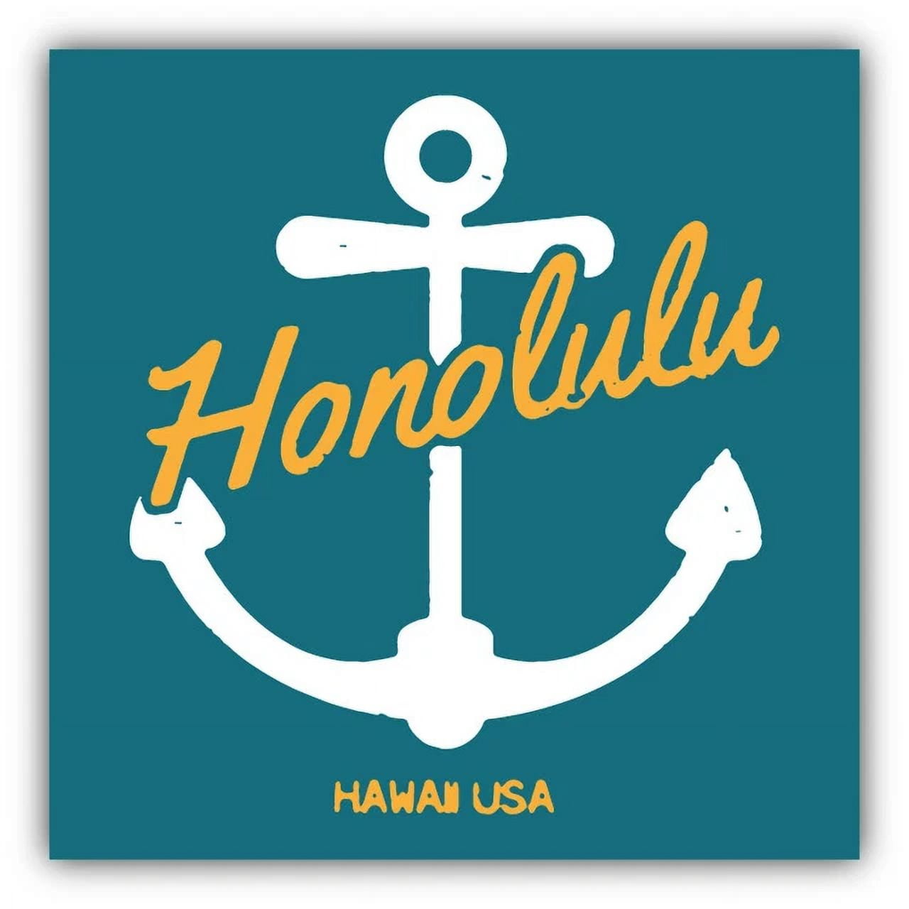 DOPASTICKER Honolulu Hawaii Usa Label Sticker Decal Phone Decal Water Bottle Stickers, Cars ...