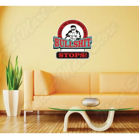 DOPASTICKER Hood Drops Welder Weld Welding Wall Sticker Room Interior Decor Phone Decal Water ...
