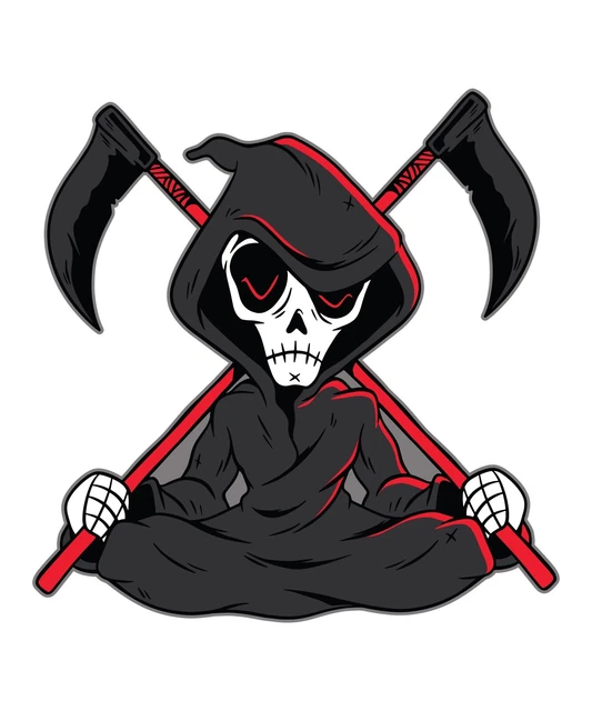 DOPASTICKER Hooded Reaper Sticker Scythe Synth Death Metal Skateboard ...