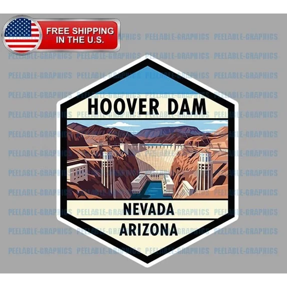 DOPASTICKER Hoover Dam Nevada Arizona Sticker Toolbox Sticker Phone ...