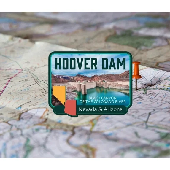DOPASTICKER Hoover Dam Sticker Black Canyon Arizona Utah Colorado River ...