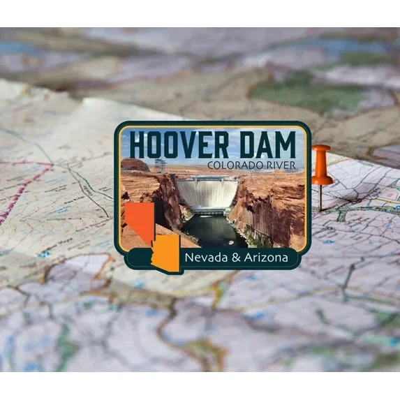 DOPASTICKER Hoover Dam Sticker Black Canyon Az Ut Colorado River ...