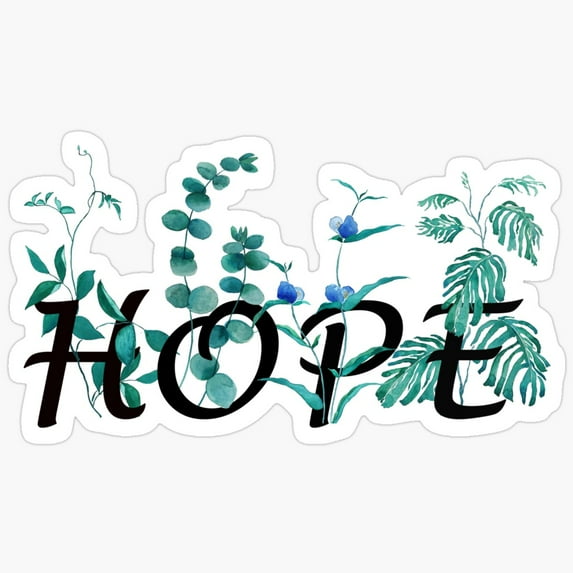 DOPASTICKER Hope Calligraphy Design Sticker Birthday Gifts - Decorative ...