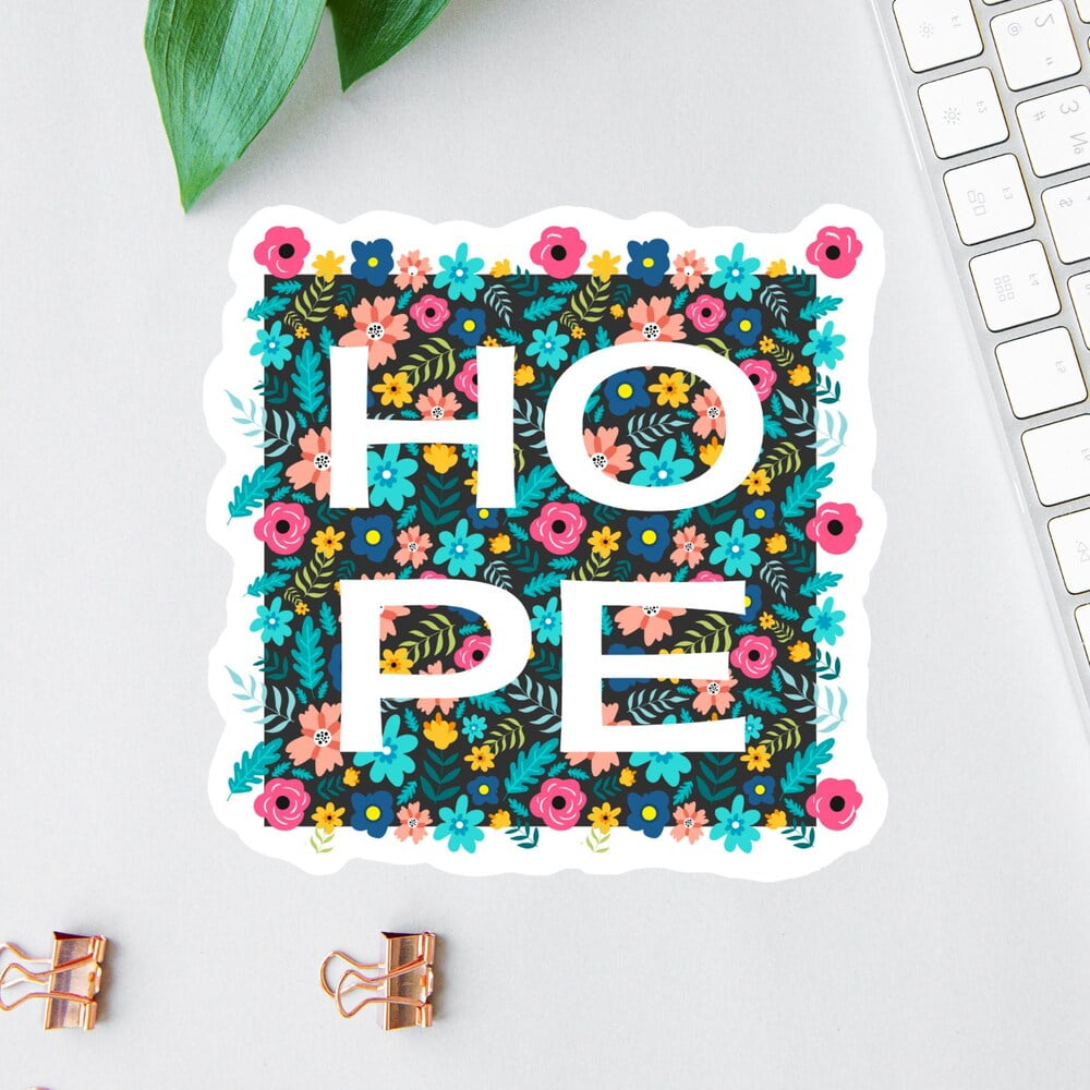 DOPASTICKER Hope Sticker, Uplifting Sticker Pack, Floral Stickers ...