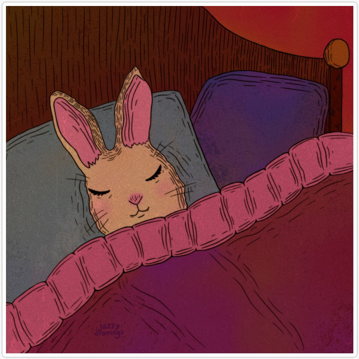 DOPASTICKER Hopping To Bed Sticker Decorative Laptop, Phone Stickers ...