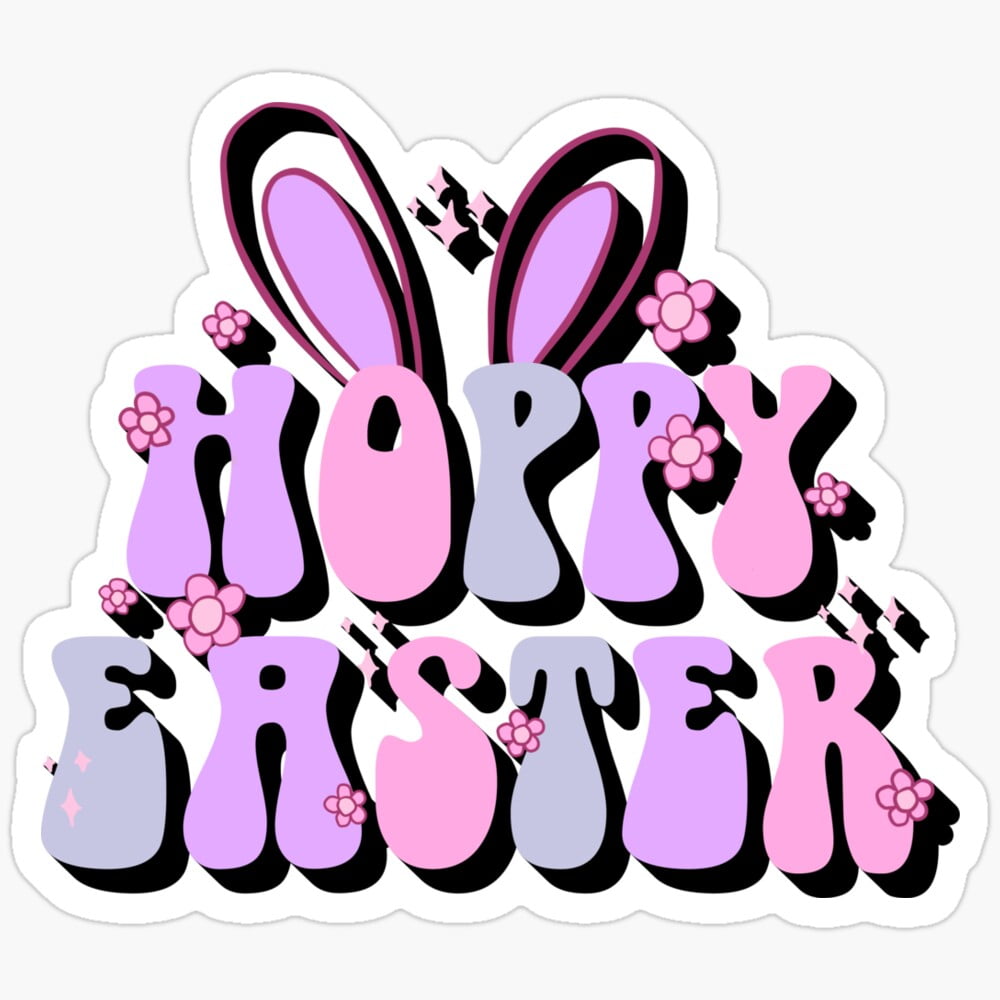 DOPASTICKER Hoppy Egg Day Groovy Egg Day Design Sticker Phone Decal ...