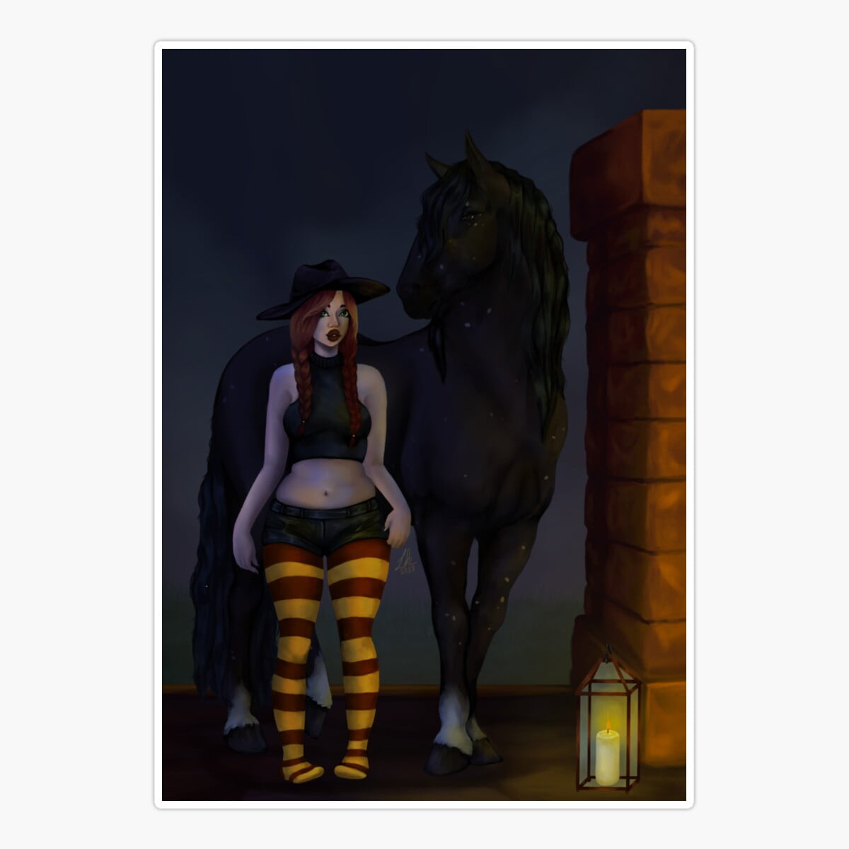 DOPASTICKER Horror Horse Sticker, Phone Sticker Water Bottle Sticker ...