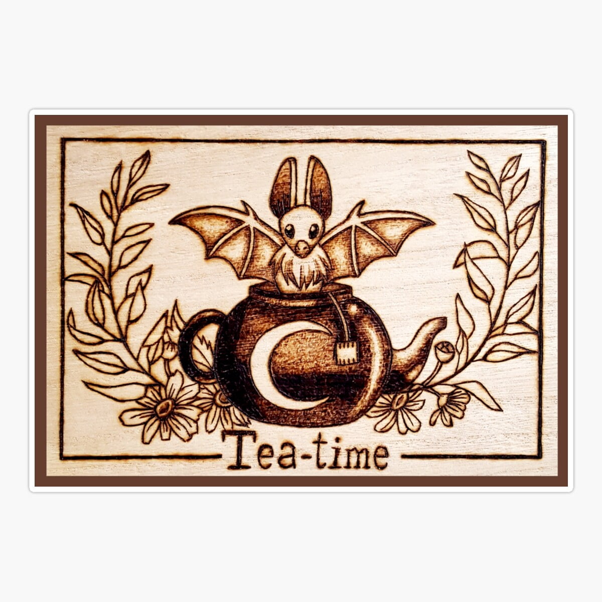 DOPASTICKER Horror Lil Teapot Bat Sticker, Phone Sticker Car Stickers ...