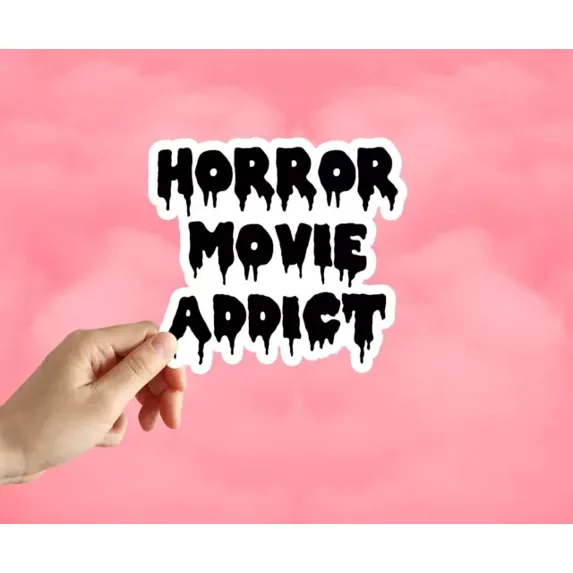 DOPASTICKER Horror Movie Addict Sticker Laptop Sticker Scary Movies Fun ...