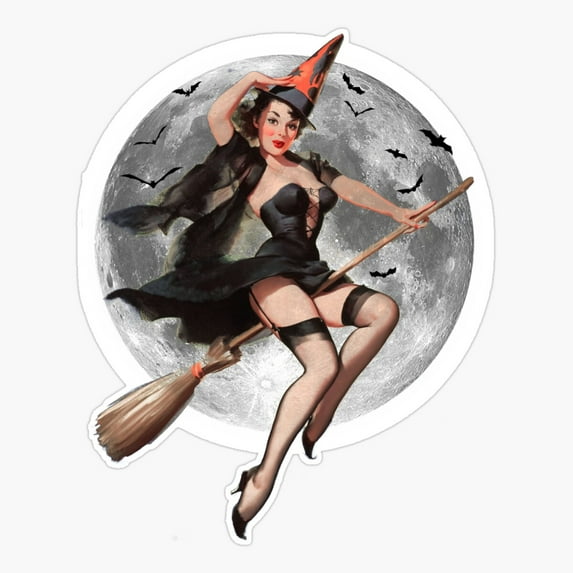 DOPASTICKER Horror Pin-Up Mystic Sticker, Phone Sticker Water Bottle ...