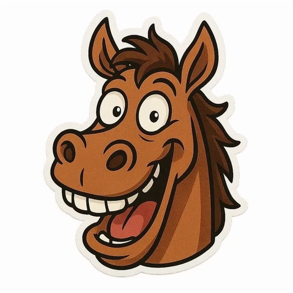 DOPASTICKER Horse Face Sticker Car Sticker Animal Decoration Phone ...