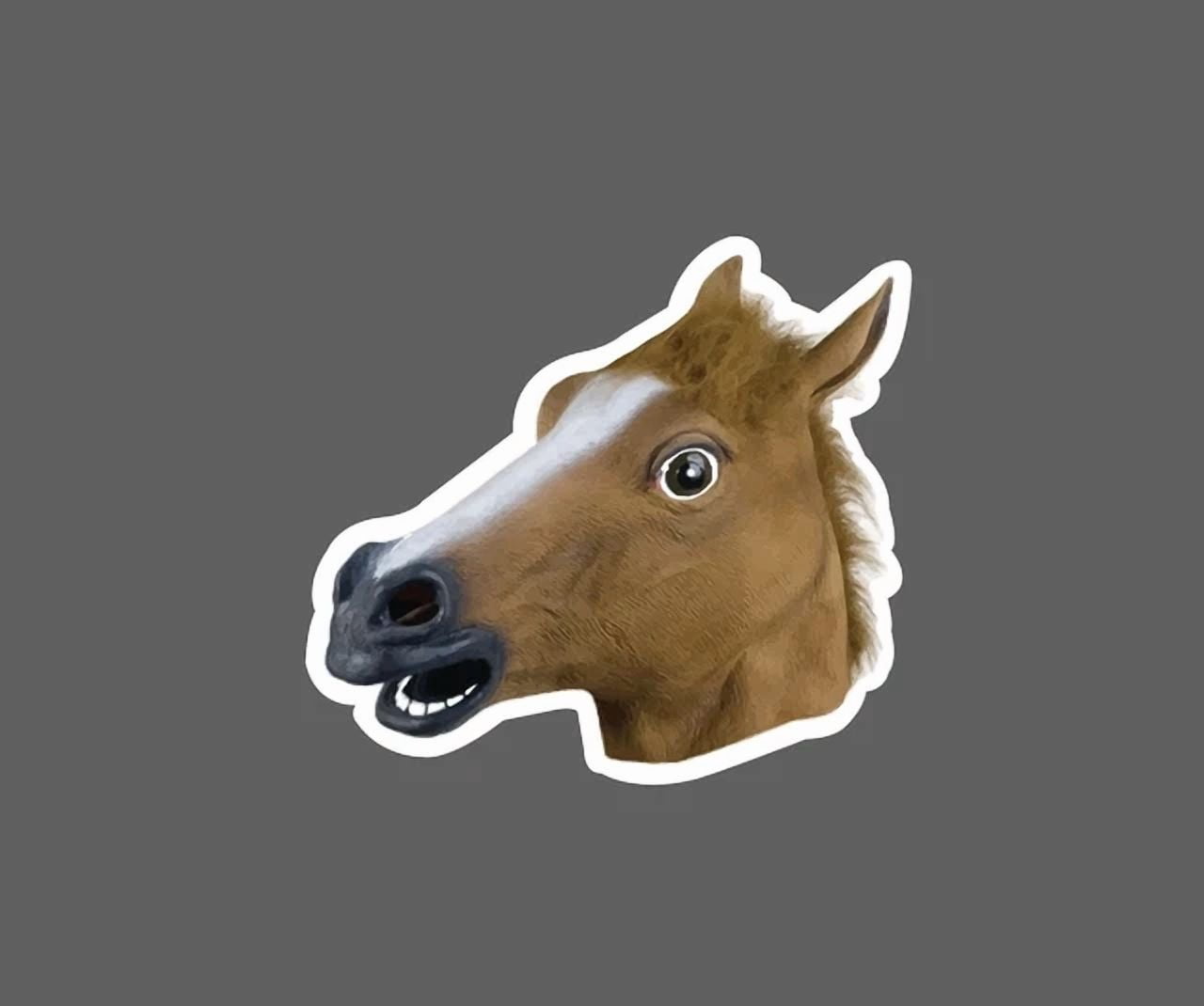 DOPASTICKER Horse Head Sticker Phone Sticker, Latop Sticker, Lover Gift ...
