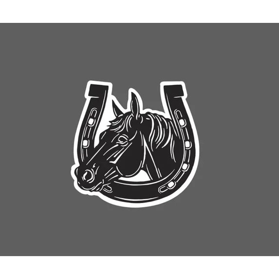DOPASTICKER Horse Sticker Horseshoe Country Western Farm Ranch Sticker ...
