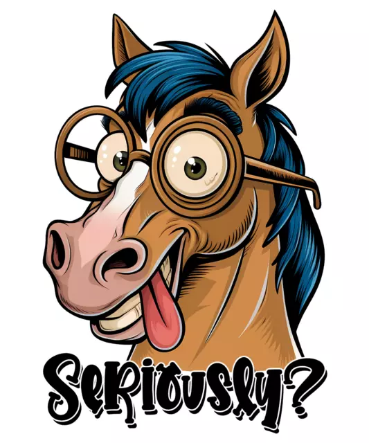 DOPASTICKER Horse Sticker Seriously Attitude Farm Pony Phone Decal ...