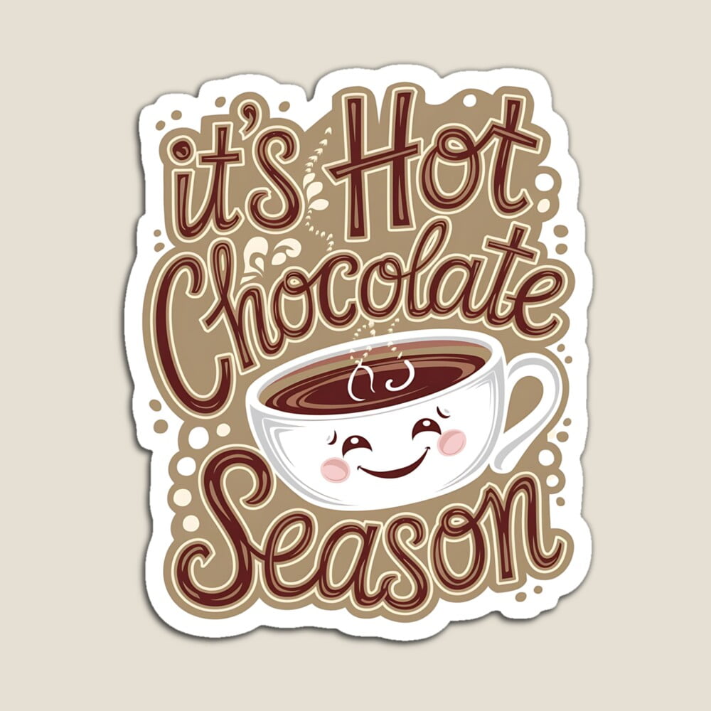 DOPASTICKER Hot Chocol Season - Hot Cocoa Season Sticker Hot Trending ...