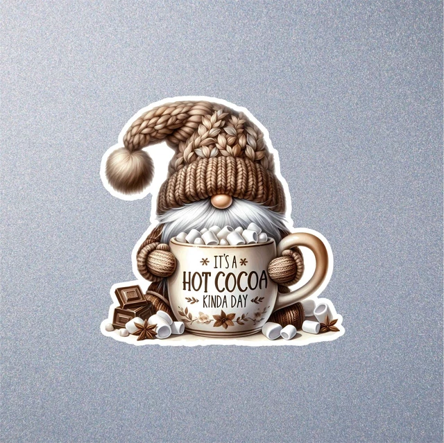 DOPASTICKER Hot Chocolate Gonk Car Sticker, Laptop Phone Water Bottle ...