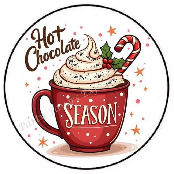 DOPASTICKER Hot Chocolate Season Chris.Tmas Stickers Favors Gift You ...
