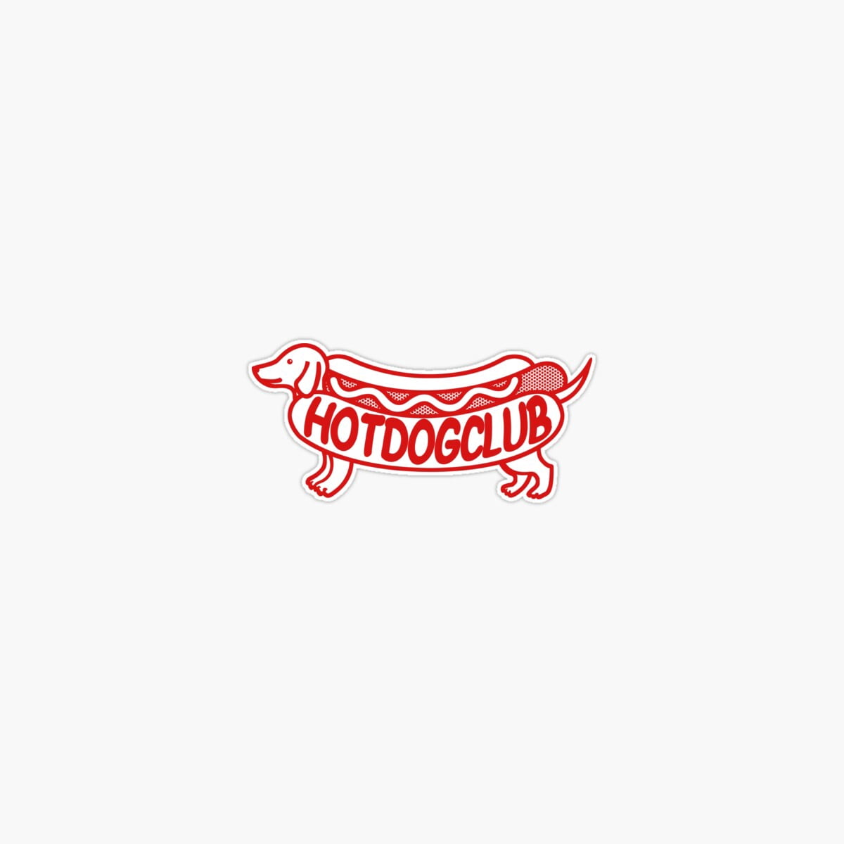 DOPASTICKER Hot Dog Club Sticker, Phone Sticker Car Stickers, Birthday ...