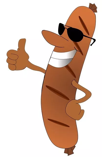 DOPASTICKER Hot Dog Sticker Guy Weiner Sausage Prank Bbq Cookout Grill ...