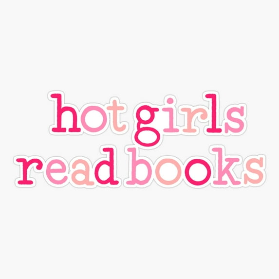 DOPASTICKER Hot Girls Read Books Pink Sticker, Phone Sticker Car ...