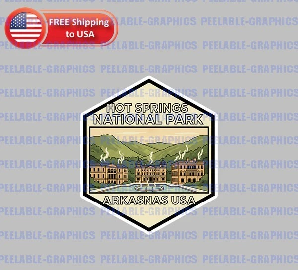 DOPASTICKER Hot Springs National Park Arkansas Travel Luggage Sticker ...
