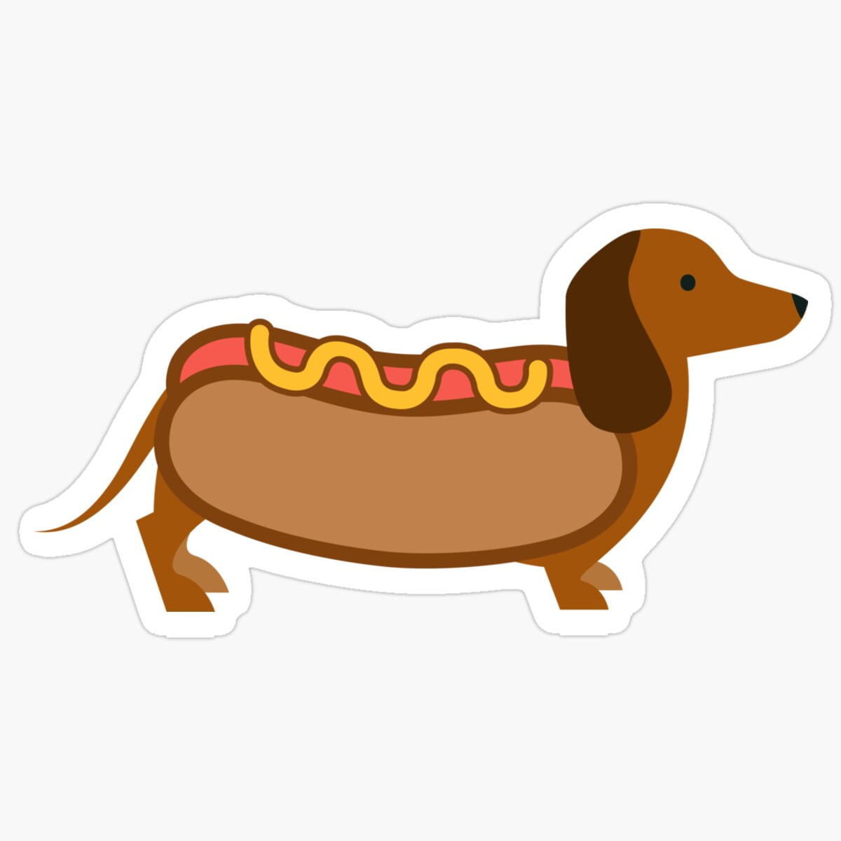 DOPASTICKER Hotdog Weiner Dog Sticker. Gift You - Decorate Laptops ...