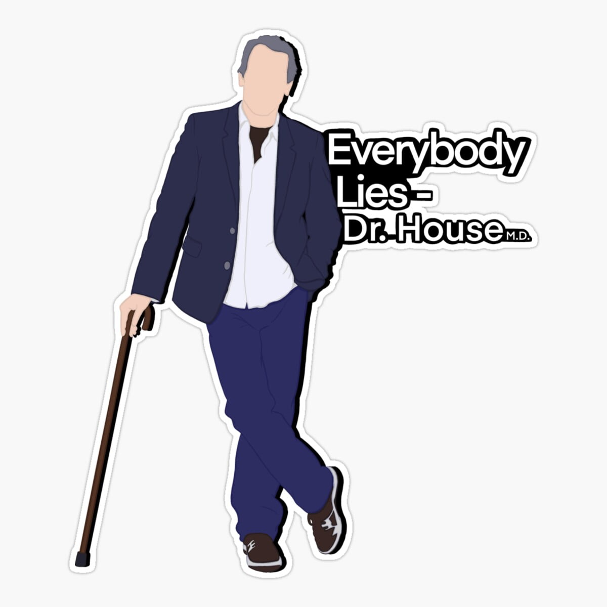 DOPASTICKER House M.D. - Everybody Lies Sticker, Phone Sticker Car ...